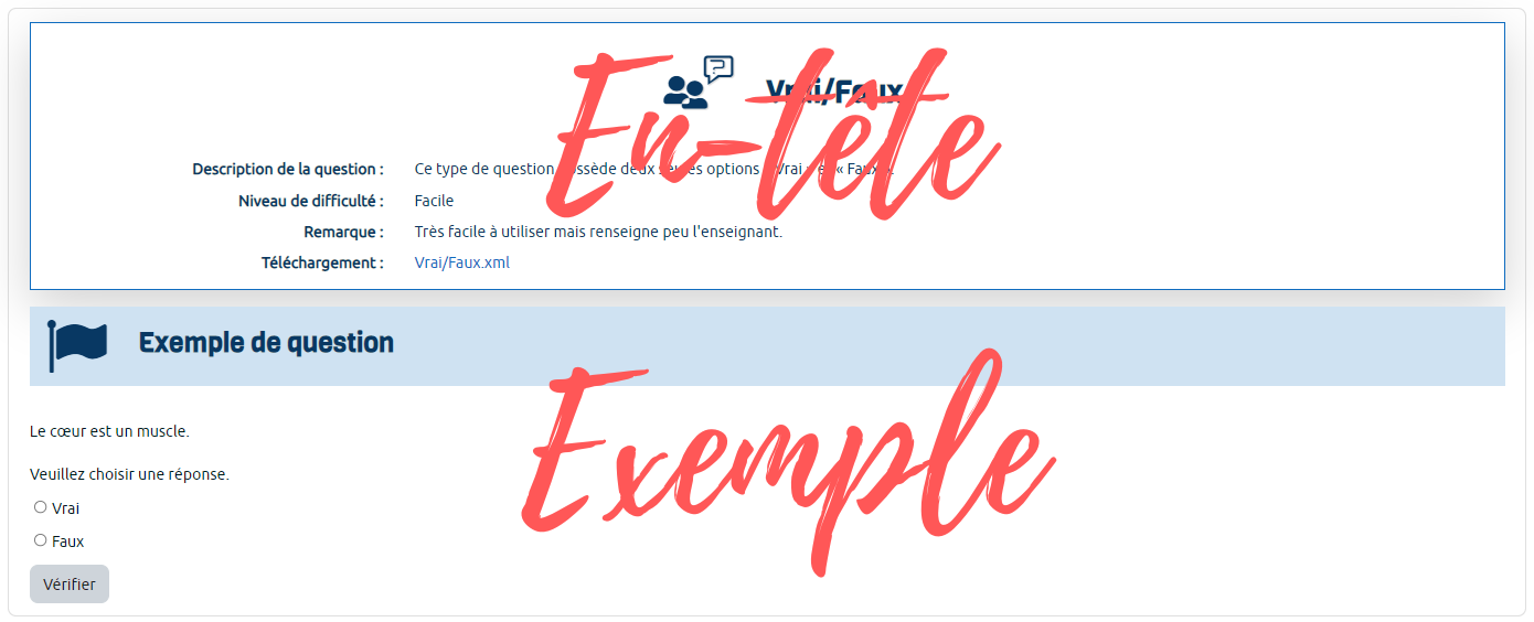 Concevoir avec Moodle: Expérimenter un test utilisant différents types ...